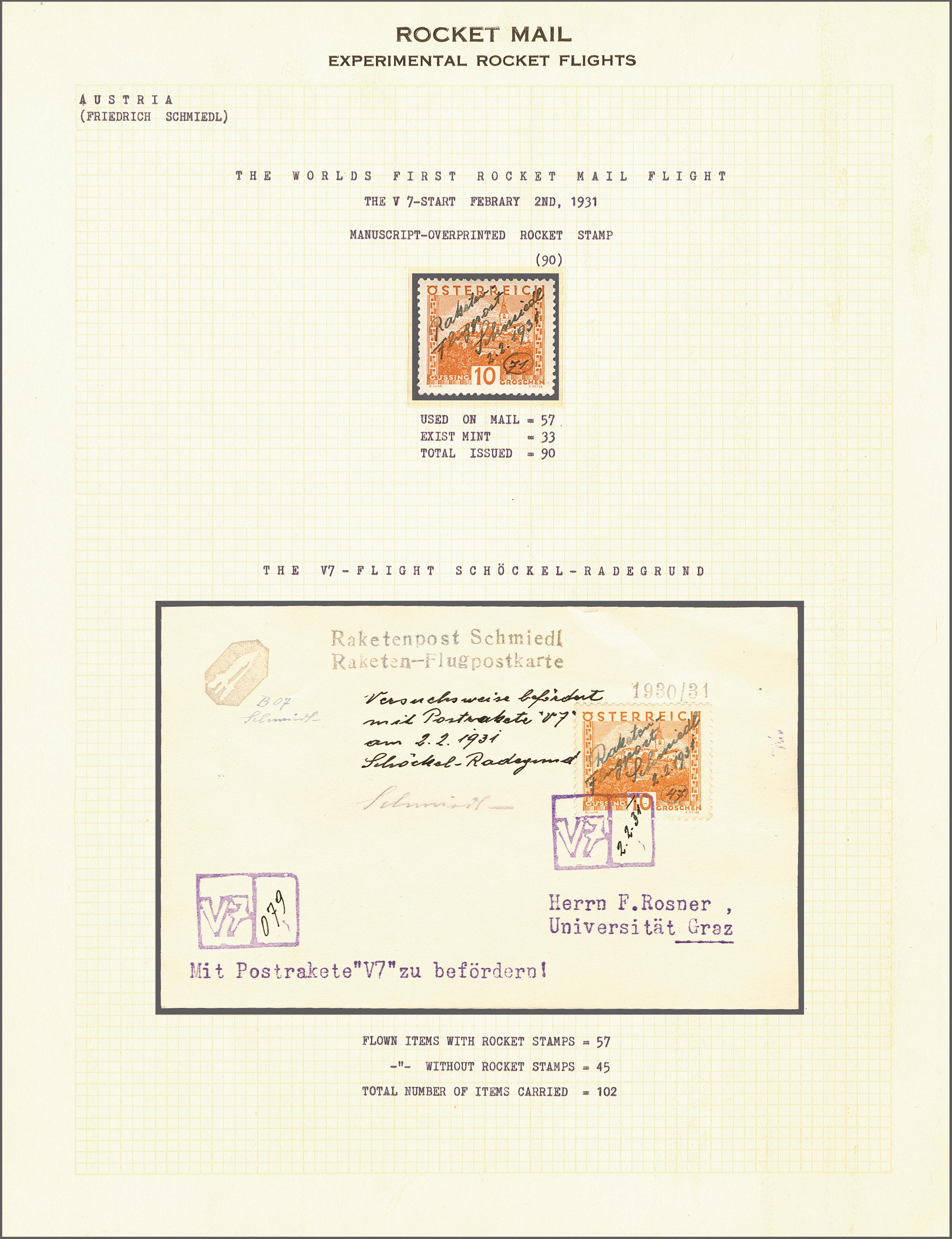 Foreign Rocket Mail Stamp Auctions